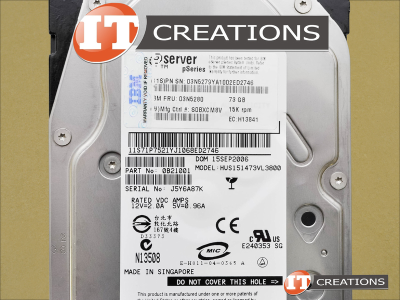 HUS151473VL3800-IBM-USED - Refurbished - IBM / Hitachi Global 73GB 15K ...