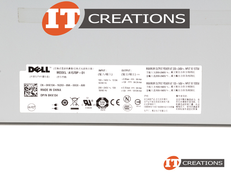 HX134 DELL POWER SUPPLY 1570W INPUT 100-240V 13.5-10A 50-60HZ HOT PLUG ...
