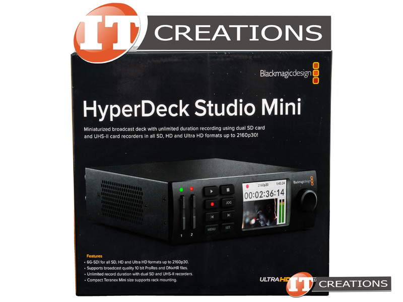 HYPERD-STM-RETAIL - Retail - BLACKMAGIC DESIGN HYPERDECK STUDIO MINI ULTRAHD 6G SDI ( HYPERD/STM )