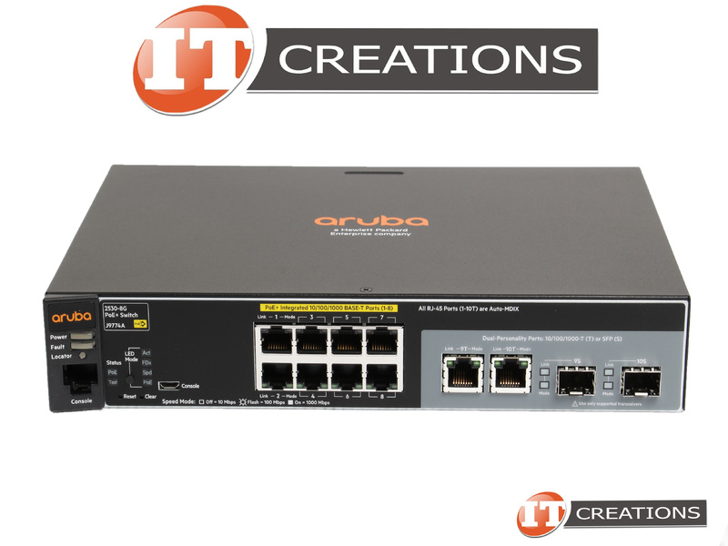 J9774A - Refurbished - HP / Aruba 2530-8G Poe+ Switch 1U ( 8 ) Eight ...