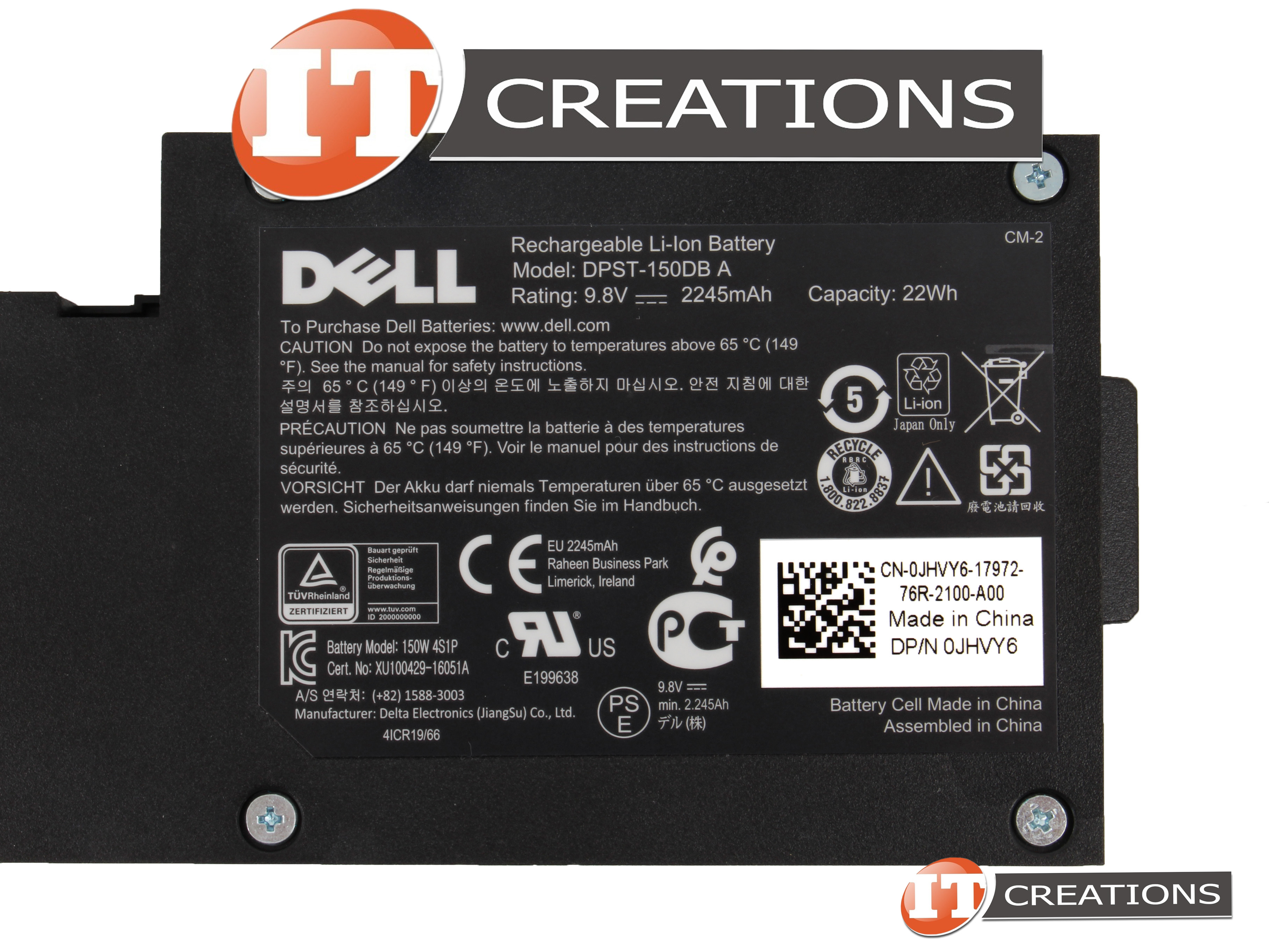 JHVY6 DELL Nvdimm Battery Backup Module For DELL EMC Poweredge R640 ...