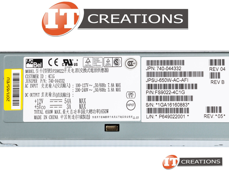 JPSU-650W-AC-AFI Juniper Network Power Supply 650w For Juniper Qfx5100 ...
