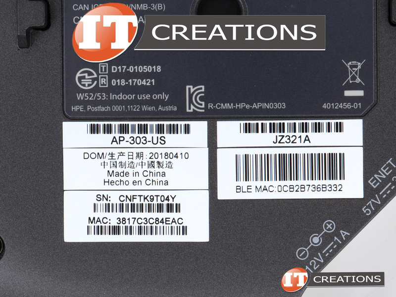 JZ321A - New Other - HP / HPE / Aruba AP-303 Dual 2x2:2 MU-Mimo Radio ...