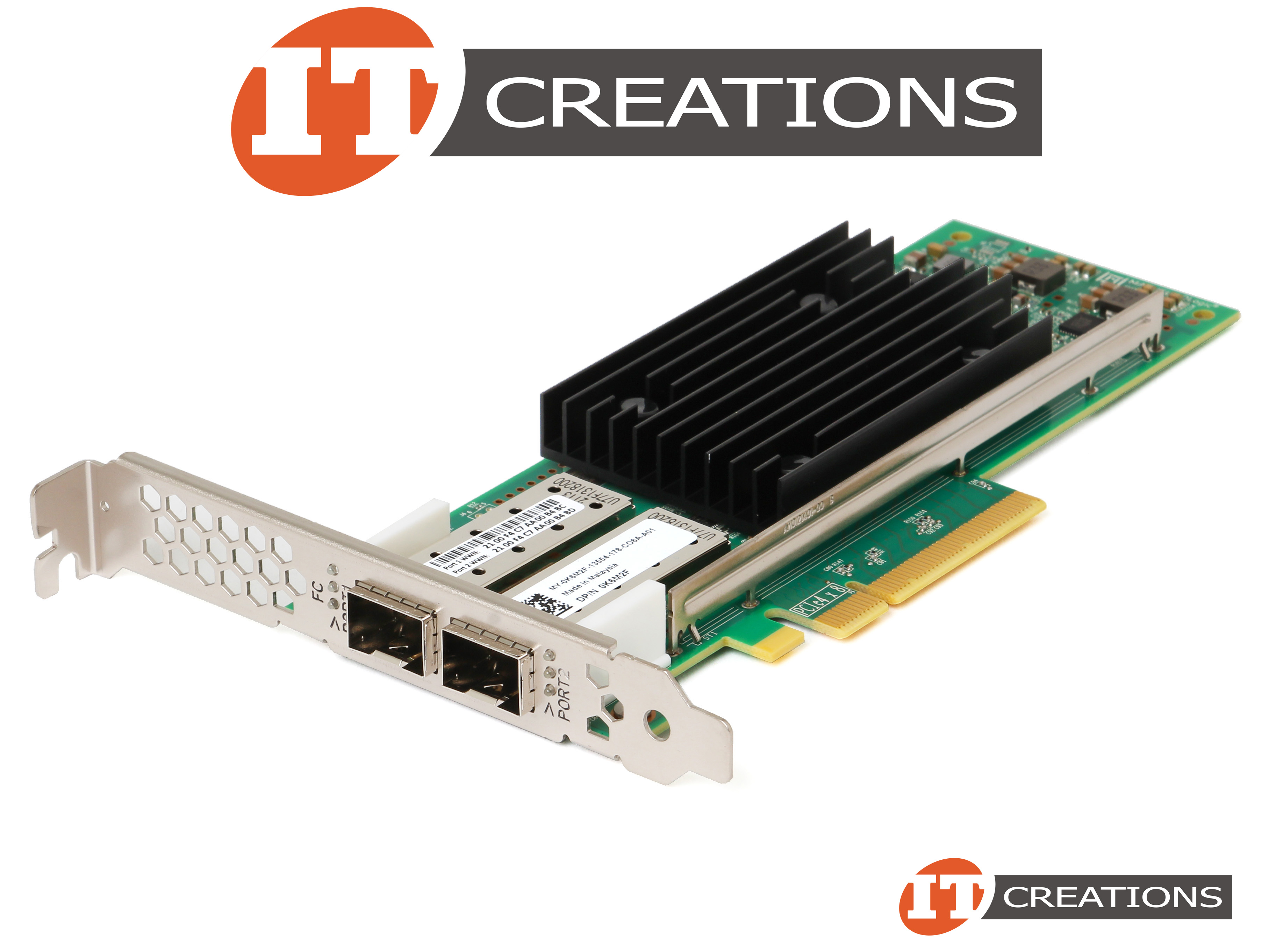 K6M2F-HIGH P DELL / Marvell / Qlogic Qle2772 HBA 32gfc Dual Port SFP FC ...