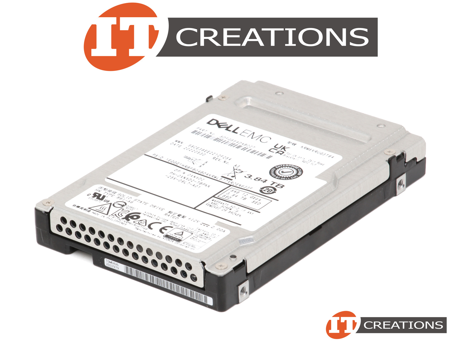 KRM6VRUG3T84-DELL - Used - DELL / Kioxia 3840GB TLC 96-Layer SAS III 2. ...