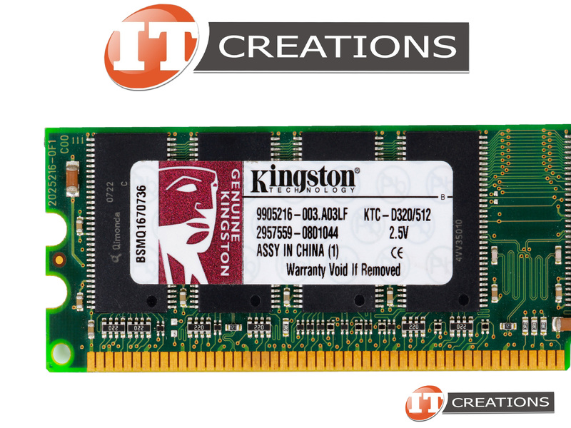 KTC-D320-512 Kingston 512MB PC-2700 DDR-333 Unbuffered NON ECC Cl2.5 ...