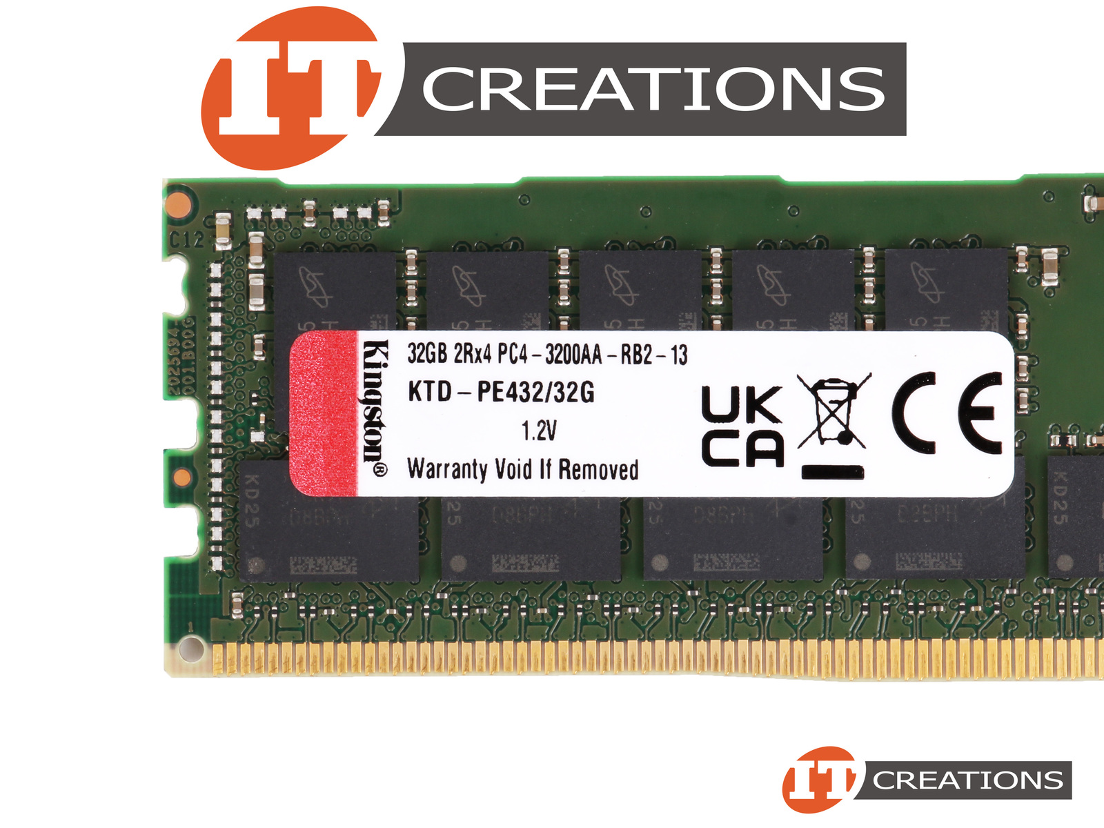 KTD-PE432-32G Kingston 32GB PC4-25600 DDR4-3200aa-R Registered ECC 2rx4 ...