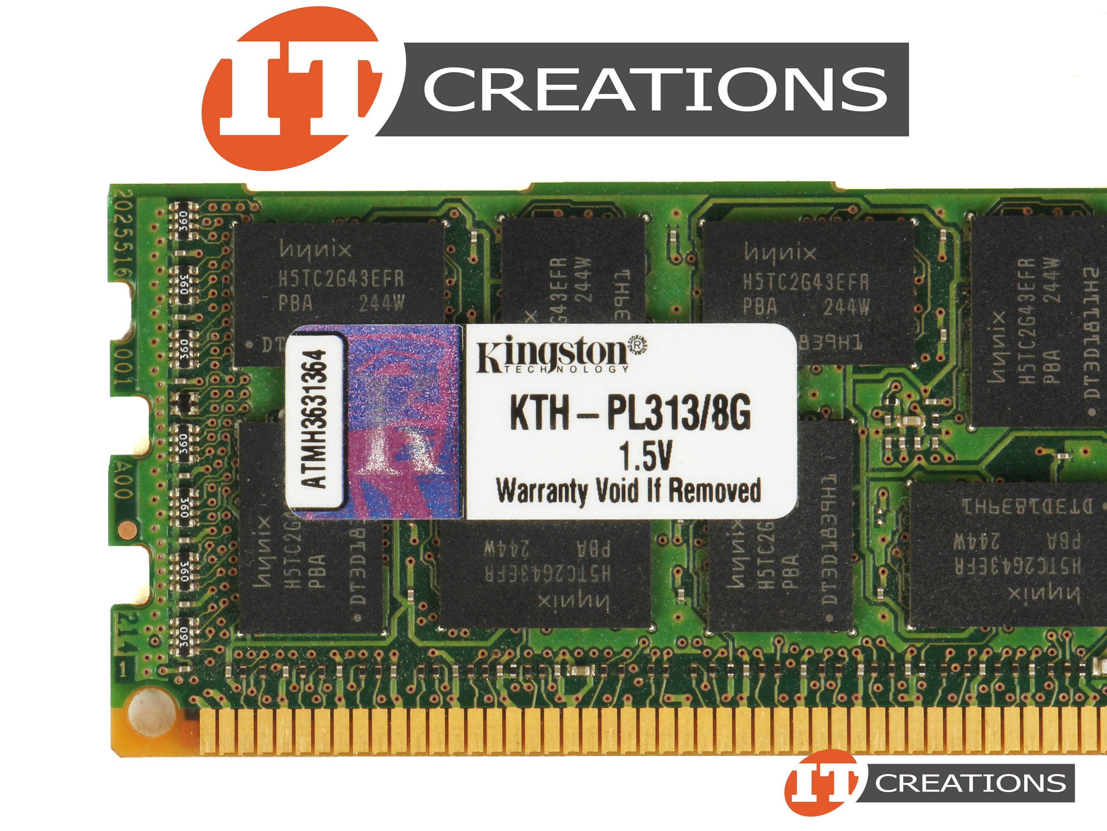 KTH-PL313-8G Kingston 8GB PC3-10600r DDR3-1333 Registered ECC 2rx4 CL9 ...