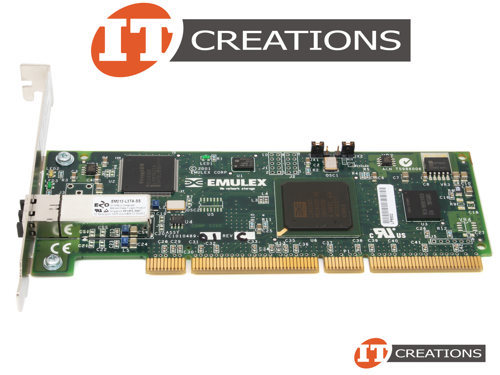 LP9802-HIGH P Emulex Lightpulse Lp9802 HBA 2gb/s FC Single Port PCI-X ...