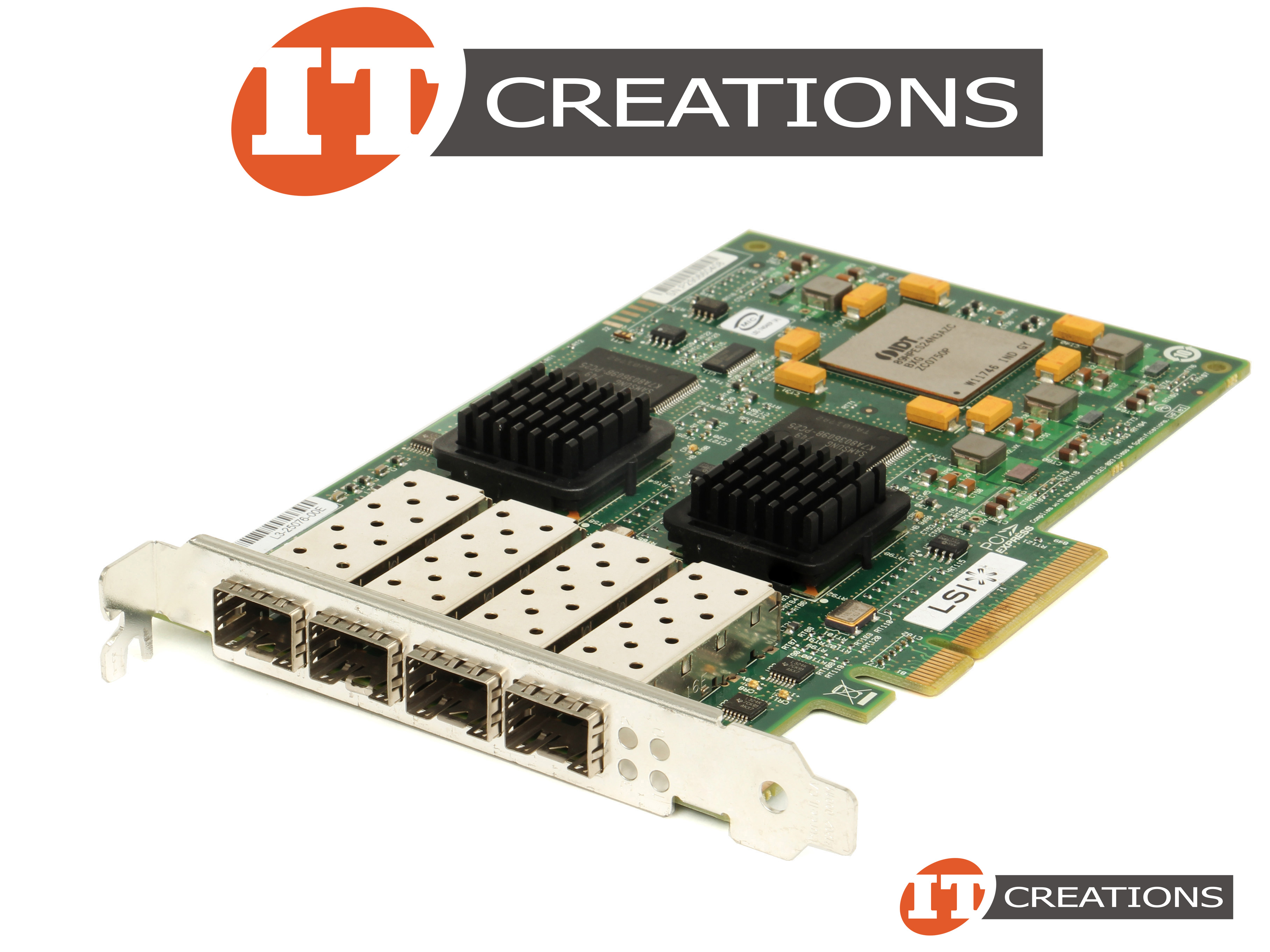 LSI7404EP-HIGH P LSI 7404ep FCA 4gfc Quad Port PCI-E X8 Fibre Channel ...