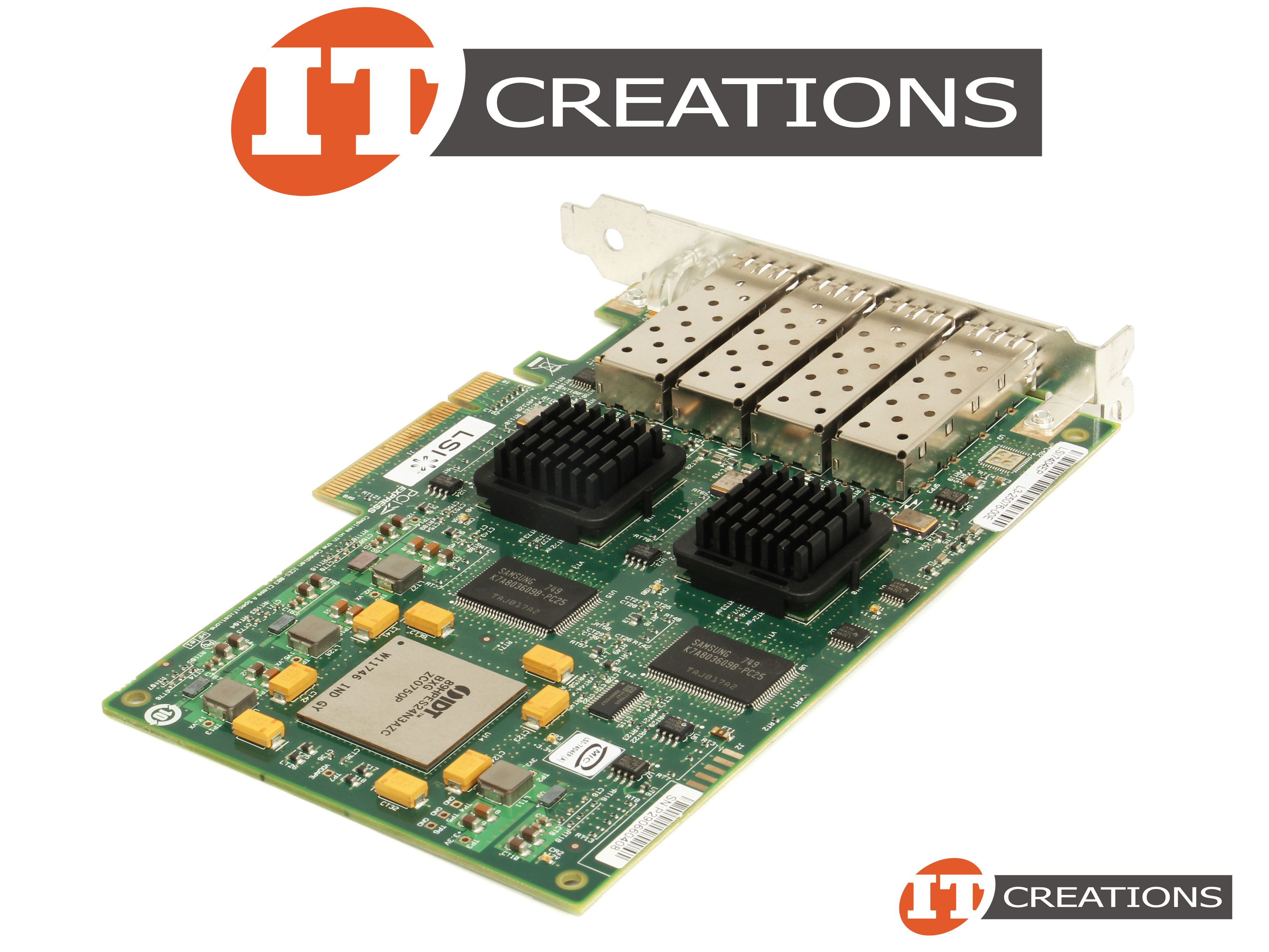 LSI7404EP-HIGH P LSI 7404ep FCA 4gfc Quad Port PCI-E X8 Fibre Channel ...