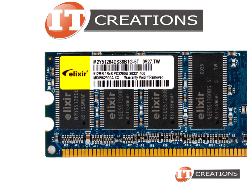 M2Y51264DS88B1G-5T Elixir 512MB PC-3200u DDR-400 Unbuffered NON ECC 1rx8 CL3 184 PIN Memory Module