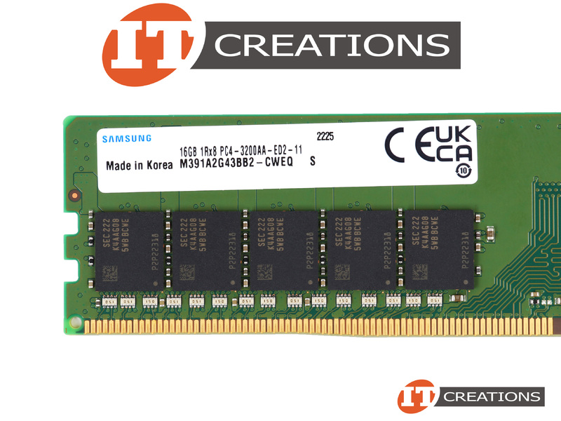 M391A2G43BB2-CWEQ Samsung 16GB PC4-25600 DDR4-3200 Unbuffered NON ECC ...