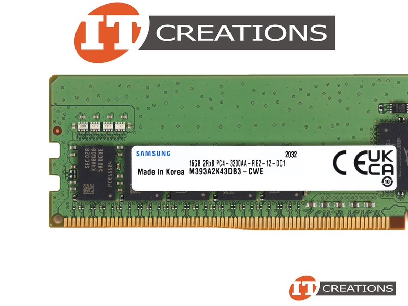 M393A2K43DB3-CWE Samsung 16GB PC4-25600aa-R DDR4-3200aa-R Registered ECC 2rx8 Cl22 288 PIN 1.20v ...