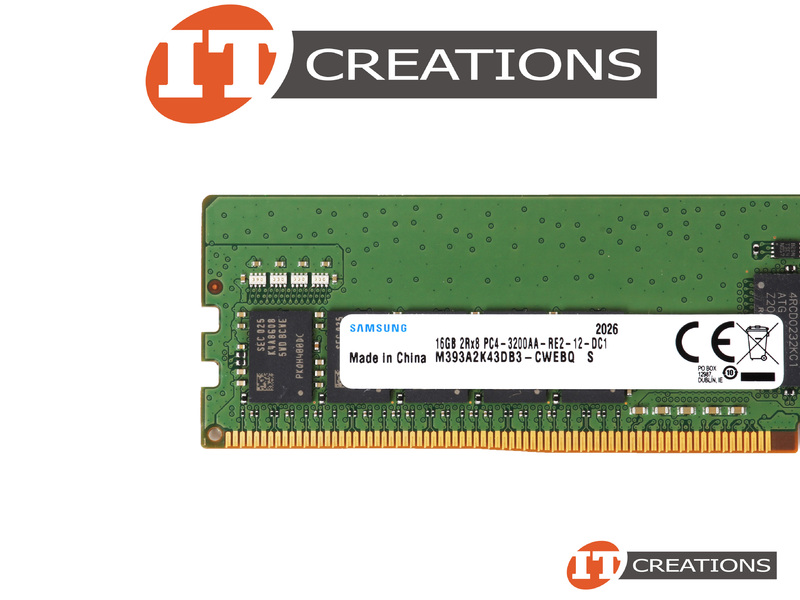 M393A2K43DB3-CWECQ Samsung 16GB PC4-25600aa-R DDR4-3200aa-R Registered ECC 2rx8 Cl22 288 PIN 1 ...