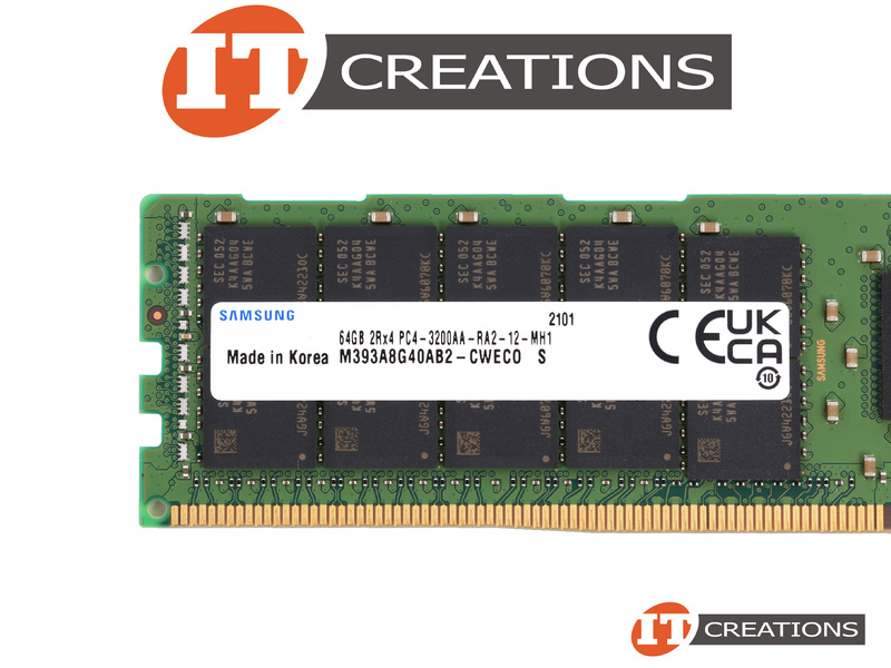 M393A8G40AB2-CWECO Samsung 64GB PC4-25600 DDR4-3200aa-R Registered ECC ...