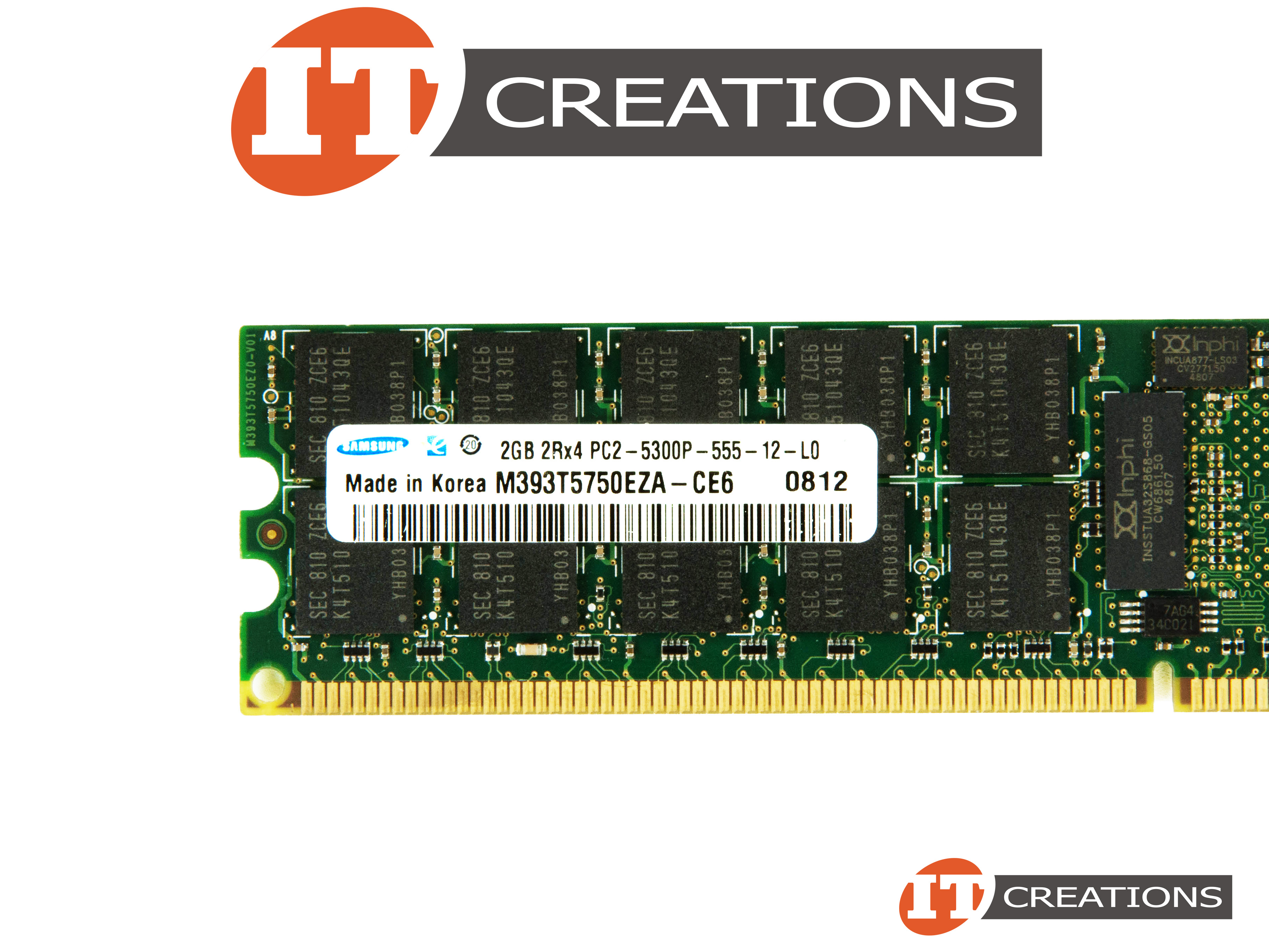 M393T5750EZA-CE6 HP / Samsung 2GB PC2-5300p Ddr2-667 Registered ECC ...