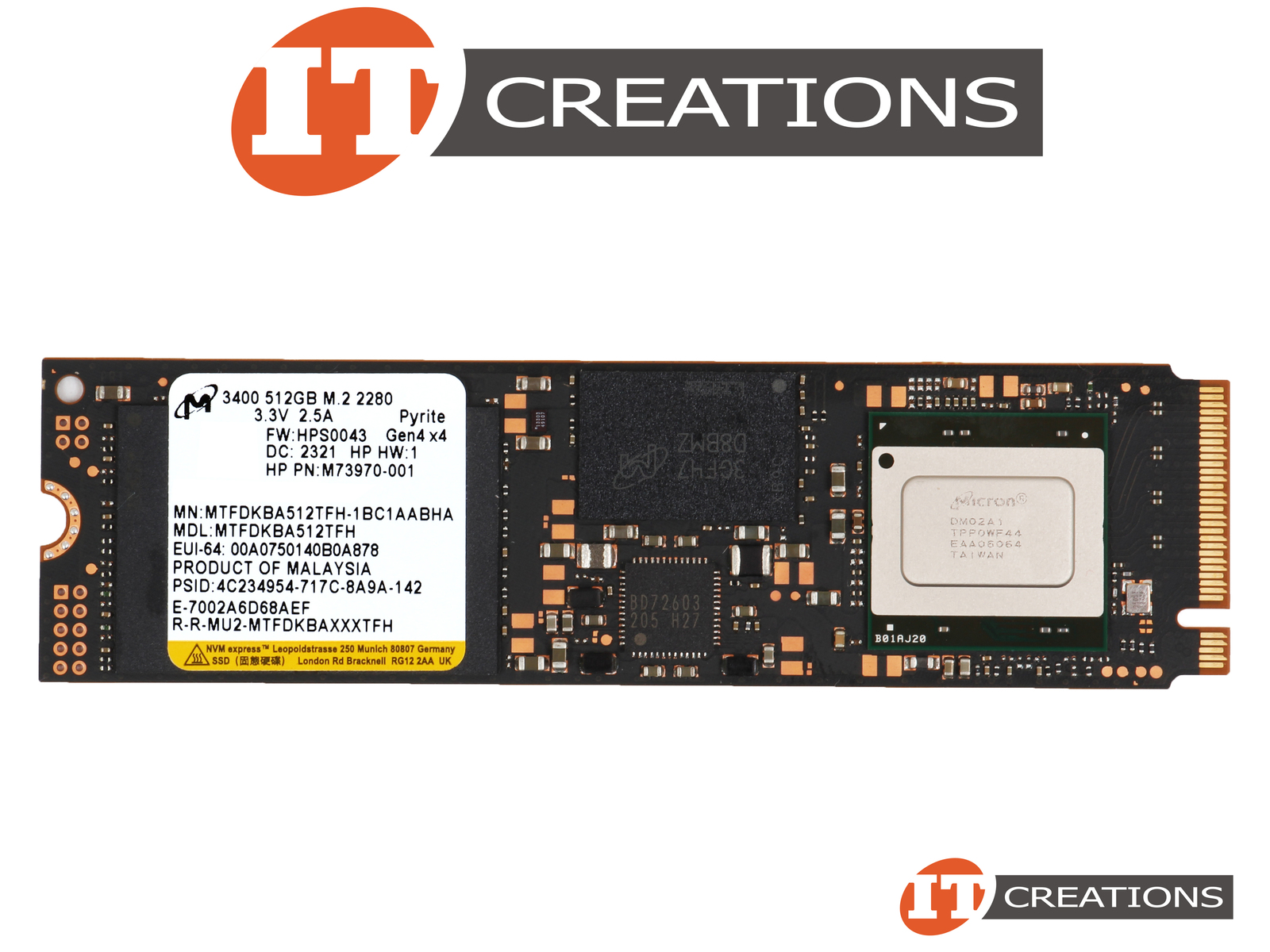 M73970-001 - New Other - HP 512GB 176-Layer TLC PCIE Gen4 X4 NVME M.2 ...