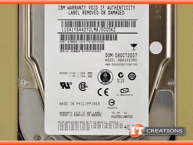 MBA3300RC FUJITSU 300GB 15K RPM SAS 3.5 INCH ENTERPRISE 3GB/S 16MB ...