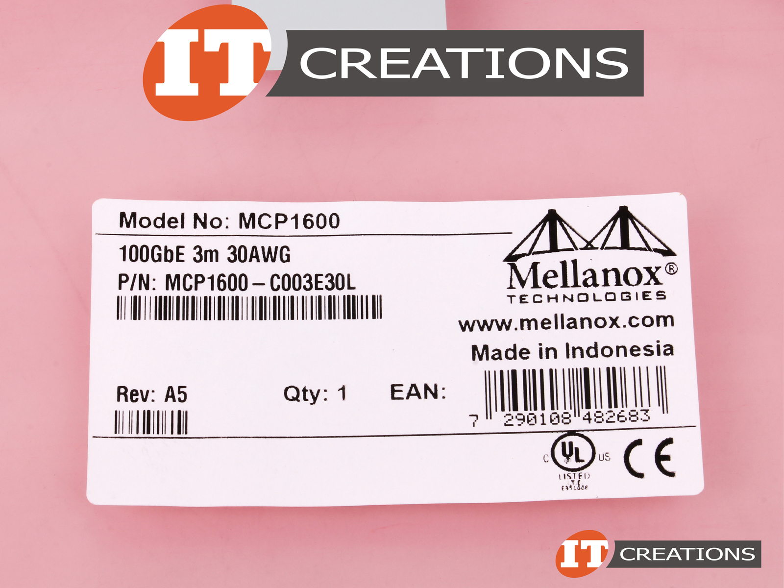 MCP1600-C003E30L - New - Nvidia / Mellanox 100gbe Qsfp28 DAC 3M Cable 100gb/s Ethernet 30awg ...