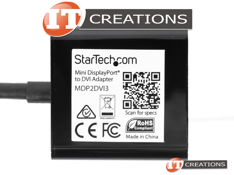 MDP2DVI3 STARTECH MINI DISPLAYPORT TO DVI VIDEO ADAPTER CABLE - PASSIVE ...