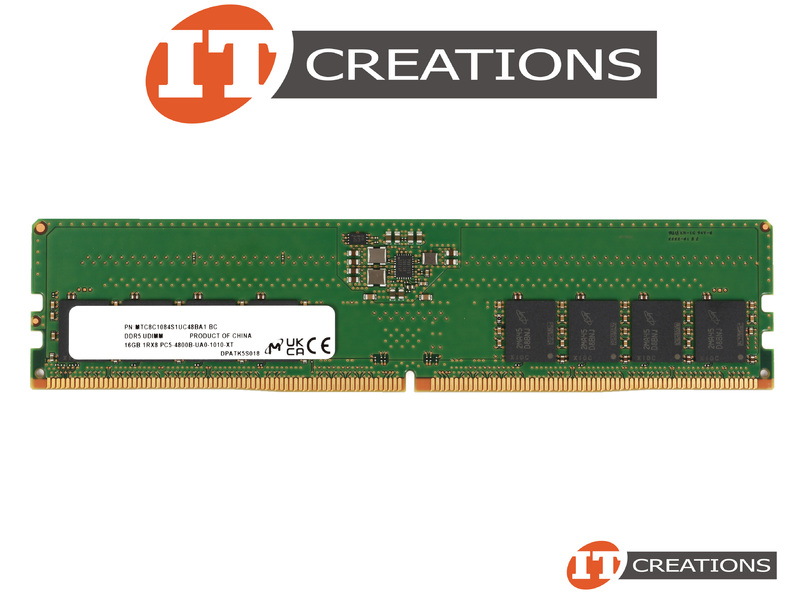 MEM-DR516L-CL01-UN48 MICRON 16GB PC5-38400 DDR5-4800 UNBUFFERED NON ECC ...