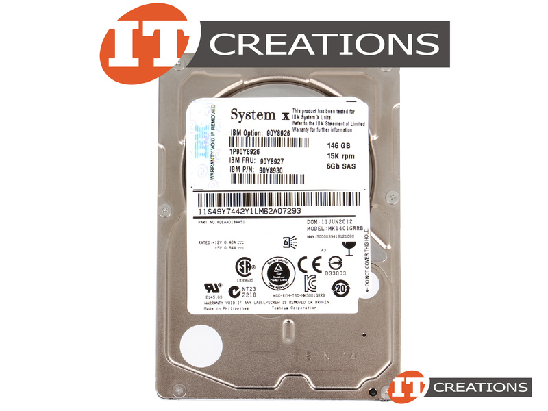 MK1401GRRB-IBM - Refurbished - IBM / TOSHIBA 146GB 15K RPM SAS 2.5 INCH ...