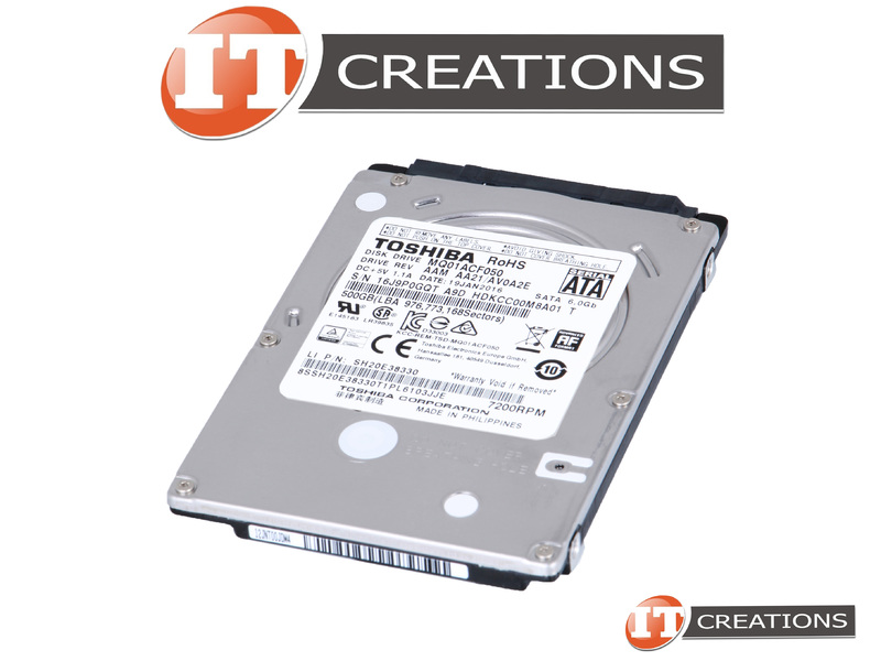 MQ01ACF050 - Used - Toshiba 500GB 7.2k RPM SATA III 2.5 Inch Small Form ...