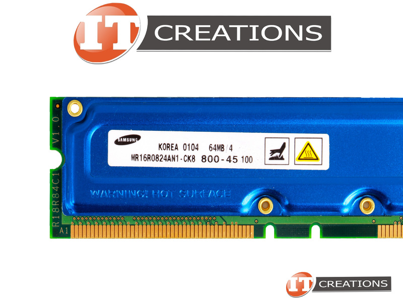 MR16R0824AN1-CK8 Samsung 64MB / 4 PC-800-45 NON ECC 184 PIN 2.5v Rambus ...
