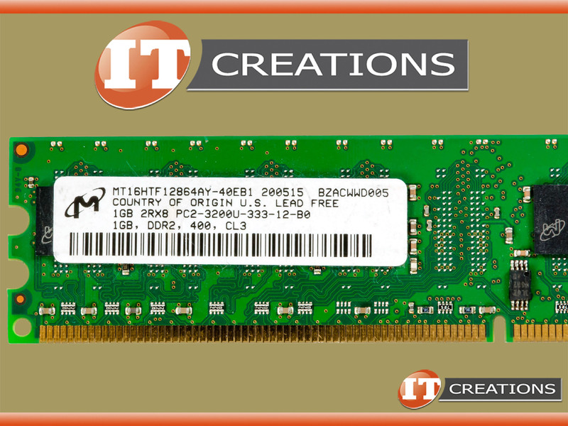 MT16HTF12864AY-40EB1 Micron 1GB PC2-3200u Ddr2-400 Unbuffered NON ECC ...