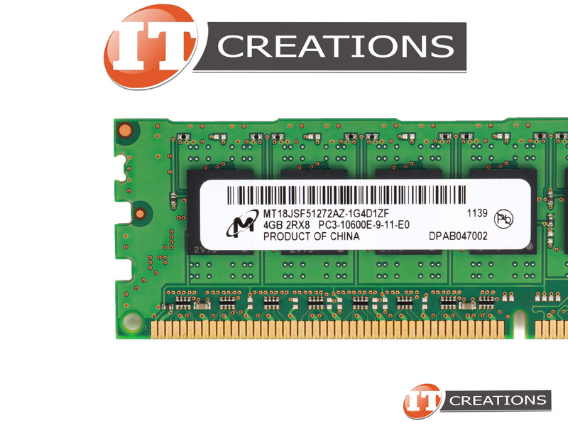 MT18JSF51272AZ-1G4D1ZF Micron 4GB PC3-10600e Unbuffered ECC DDR3-1333 Memory (500210-571)