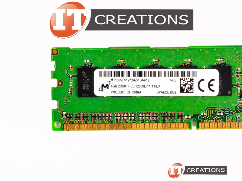 MT18JSF51272AZ-1G6K1ZF MICRON 4GB PC3-12800E DDR3-1600 UNBUFFERED ECC 2RX8 CL11 240 PIN 1.5V ...