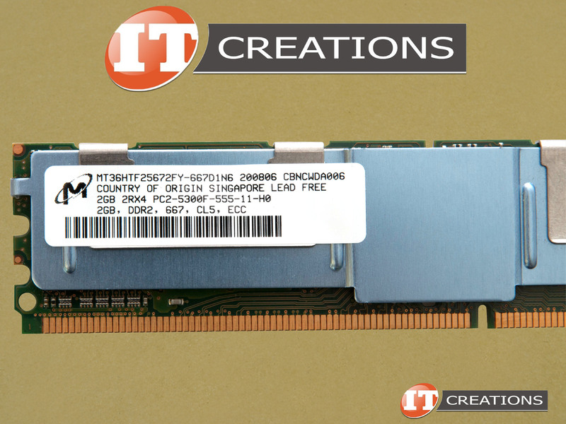 MT36HTF25672FY-667D1N6 HP / Micron 2GB PC2-5300f Ddr2-667 Fully ...