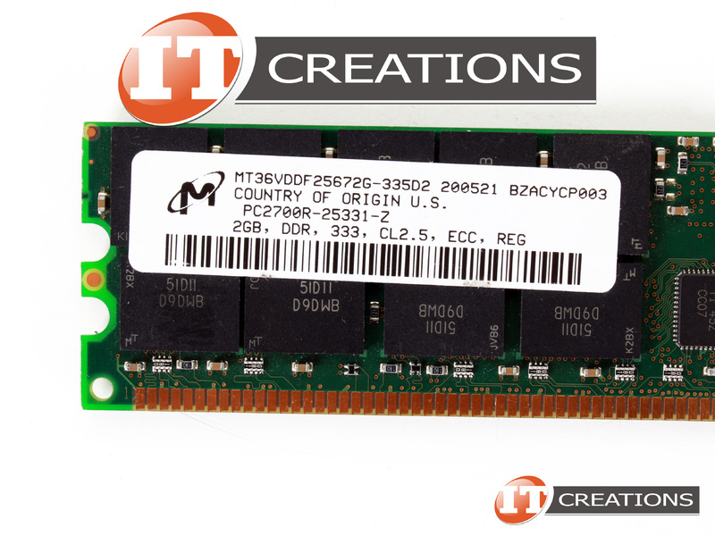 MT36VDDF25672G-335D2 MICRON 2GB PC-2700R DDR-333 REGISTERED ECC 2RX4 ...