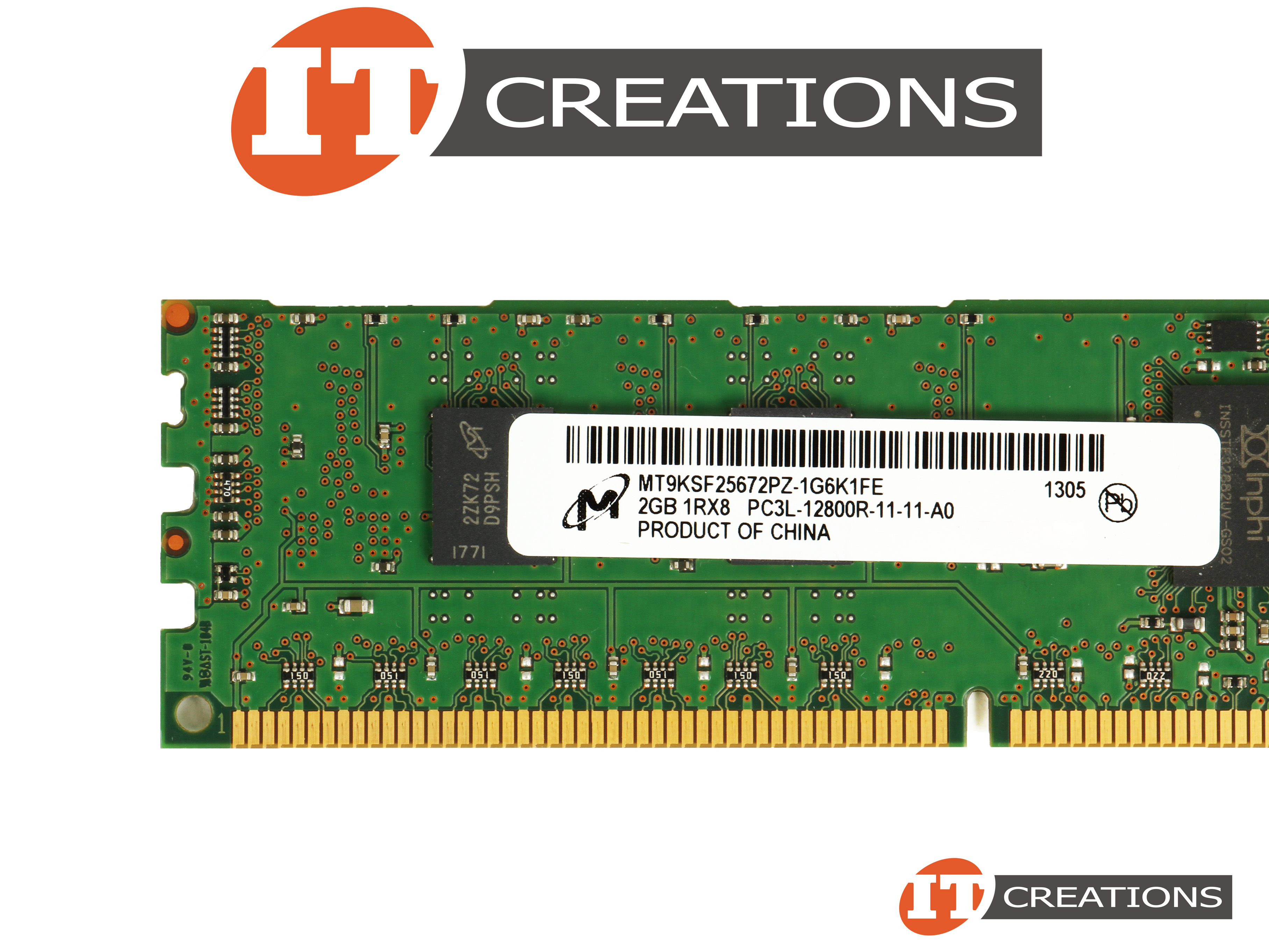 MT9KSF25672PZ-1G6K1FE Micron 2GB PC3L-12800r DDR3-1600 Registered ECC 1rx8 Cl11 240 PIN 1.35v ...