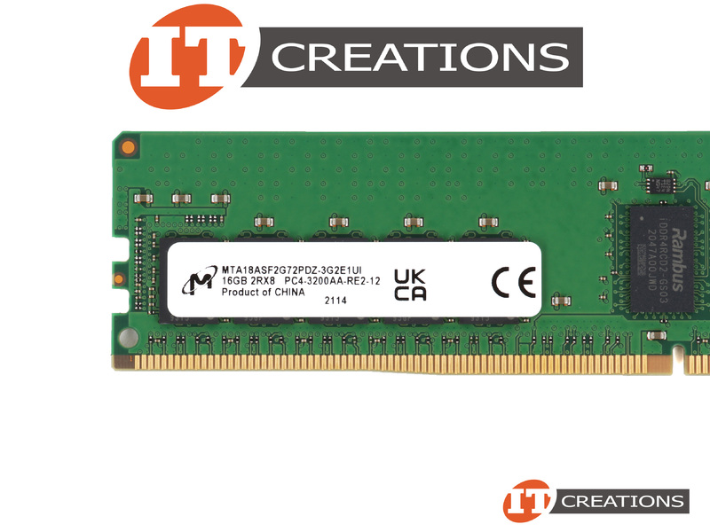 MTA18ASF2G72PDZ-3G2E1UI Micron 16GB PC4-25600 DDR4-3200aa-R Registered ...