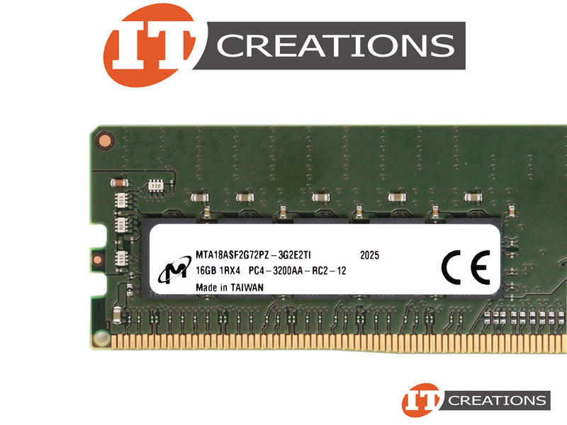 MTA18ASF2G72PZ-3G2E2TI HP / HPE / Micron 16GB PC4-25600aa-R DDR4-3200aa ...