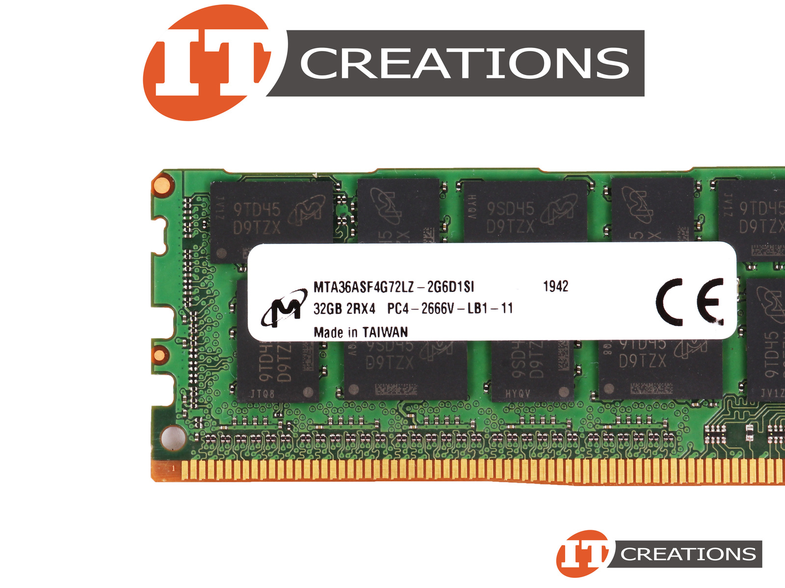MTA36ASF4G72LZ-2G6D1SI Micron 32GB PC4-21300 DDR4-2666v-L Load Reduced 2rx4 Cl19 288 PIN 1.20v ...
