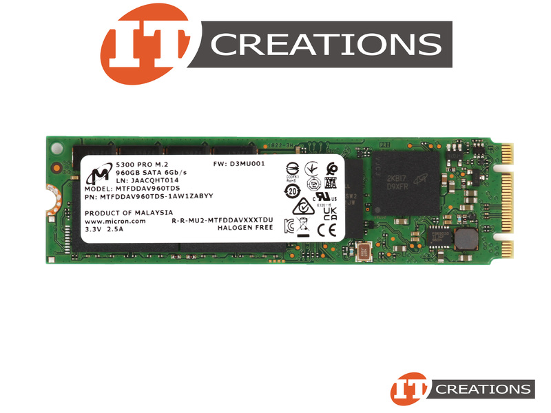 MTFDDAV960TDS-1AW1ZABYY - New - Micron 960GB 96-Layer TLC SATA III M.2 ...