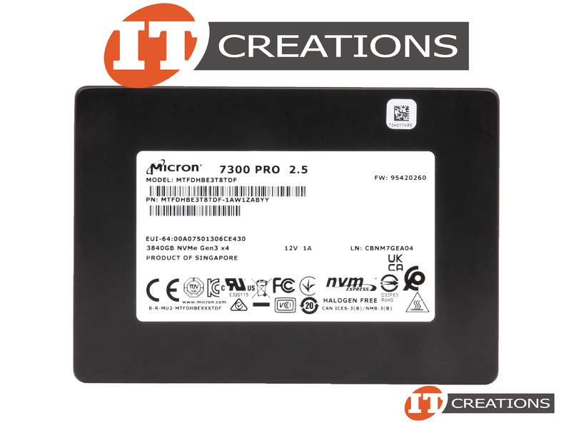 MTFDHBE3T8TDF-1AW1ZABYY - New - MICRON 3840GB 96-LAYER TLC PCIE GEN3 X4 ...