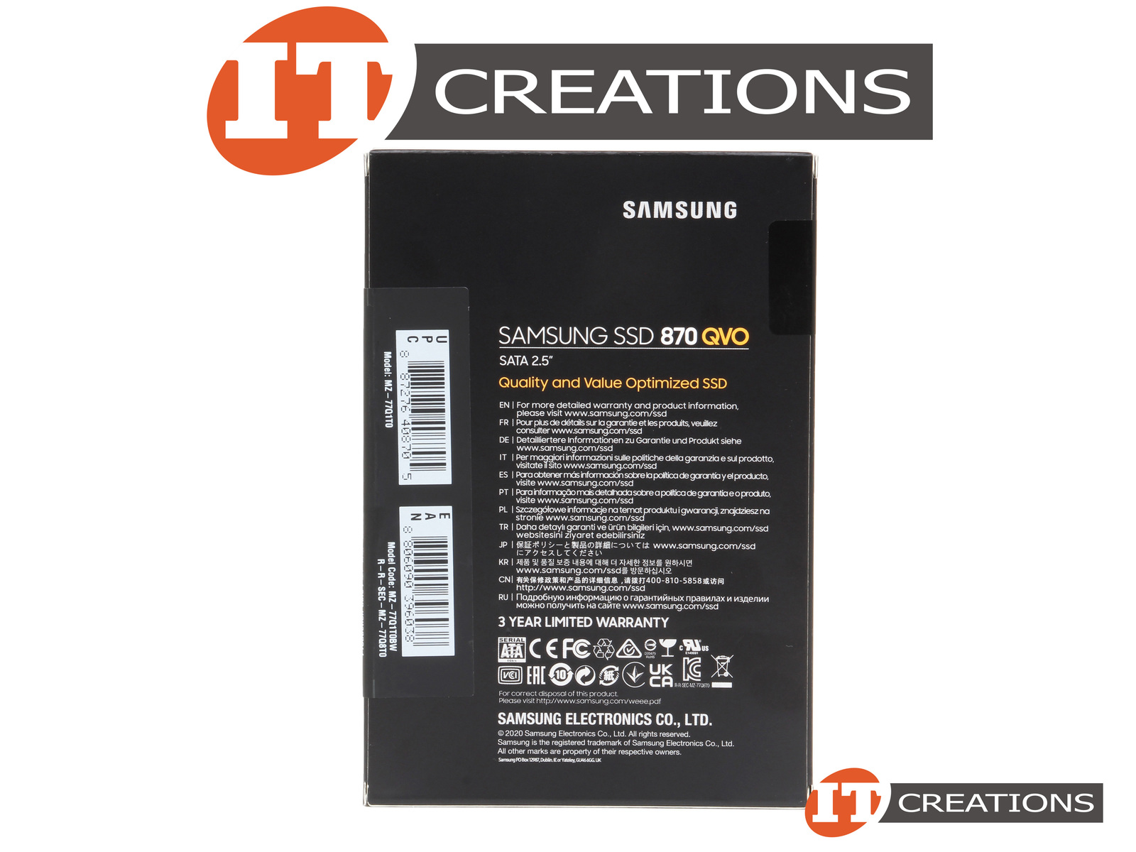 MZ-77Q1T0BW-RET - Retail - Samsung 1TB 2ND GEN QLC SATA III 2.5 Inch ...