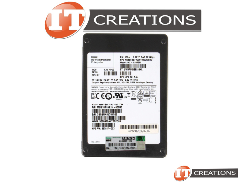 MZ-ILS1T9N-HP - Refurbished - HP / HPE 1.92TB MLC SAS III 2.5 Inch ...