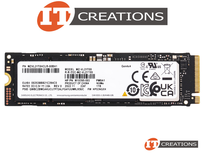 MZ-VL21T00-HP - Refurbished - HP 1TB V-NAND PCIE GEN4 X4 NVME M.2 2280 ...