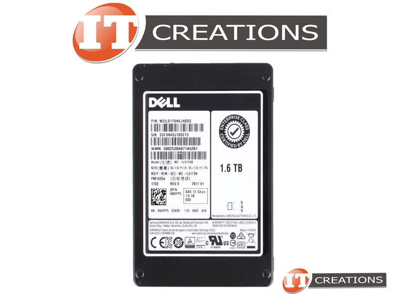 MZILS1T6HEJH0D3-DELL - Refurbished - DELL / SAMSUNG 1.6TB SAS III 2.5 ...