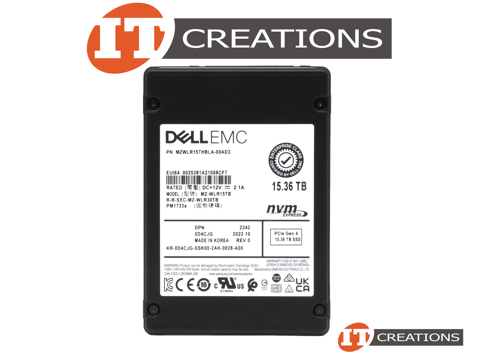 MZWLR15THBLA-00AD3-DELL - New Other - DELL EMC / Samsung 15.36TB MLC ...