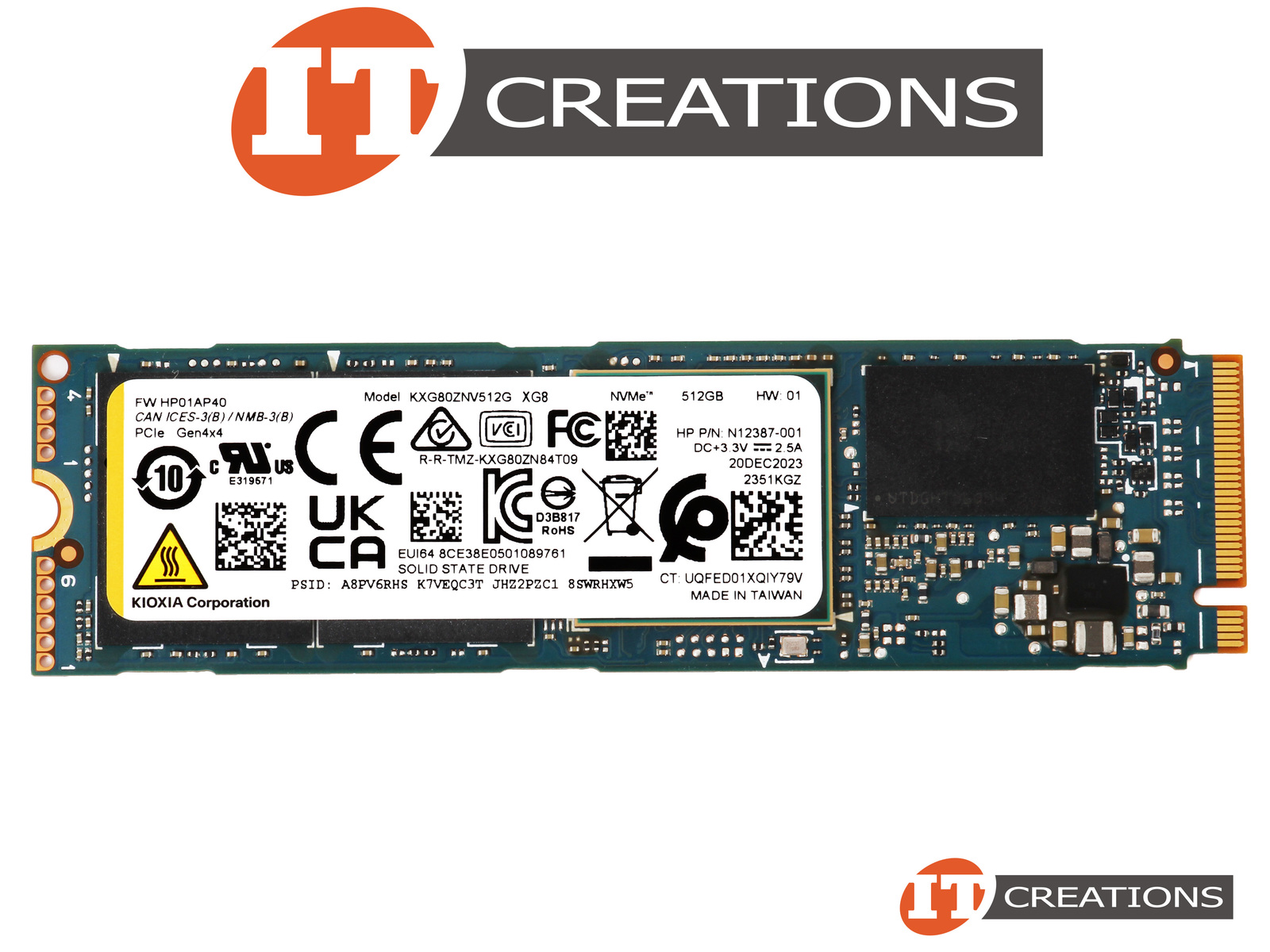 N12387-001 - New Other - HP 512GB 112-Layer TLC PCIE Gen4 X4 NVME M.2 ...