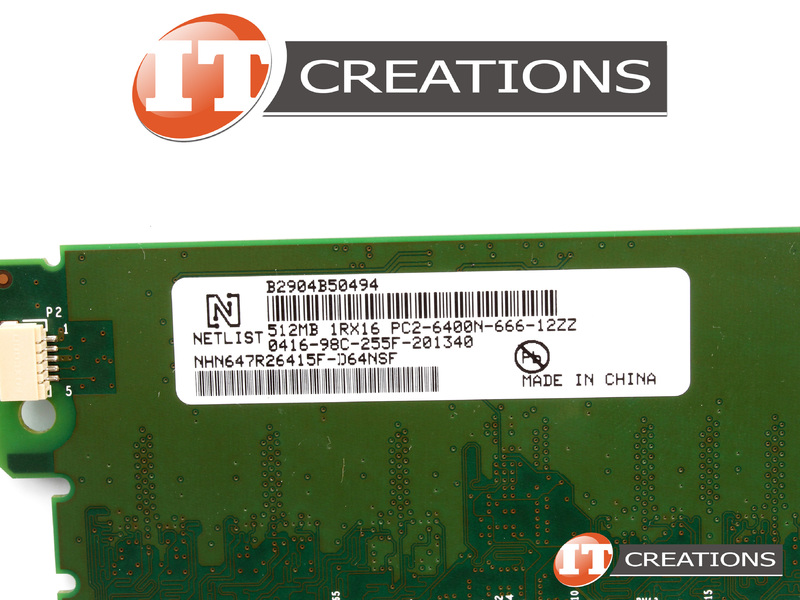 NHN647R26415F-D64NSF DELL Netlist 512MB PC2-6400 Ddr2-800 Memory Module For H700