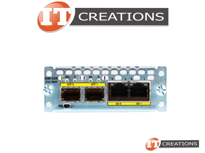NIM-2GE-CU-SFP Cisco 2 Port Gigabit Ethernet Dual Mode GE / SFP WAN ...