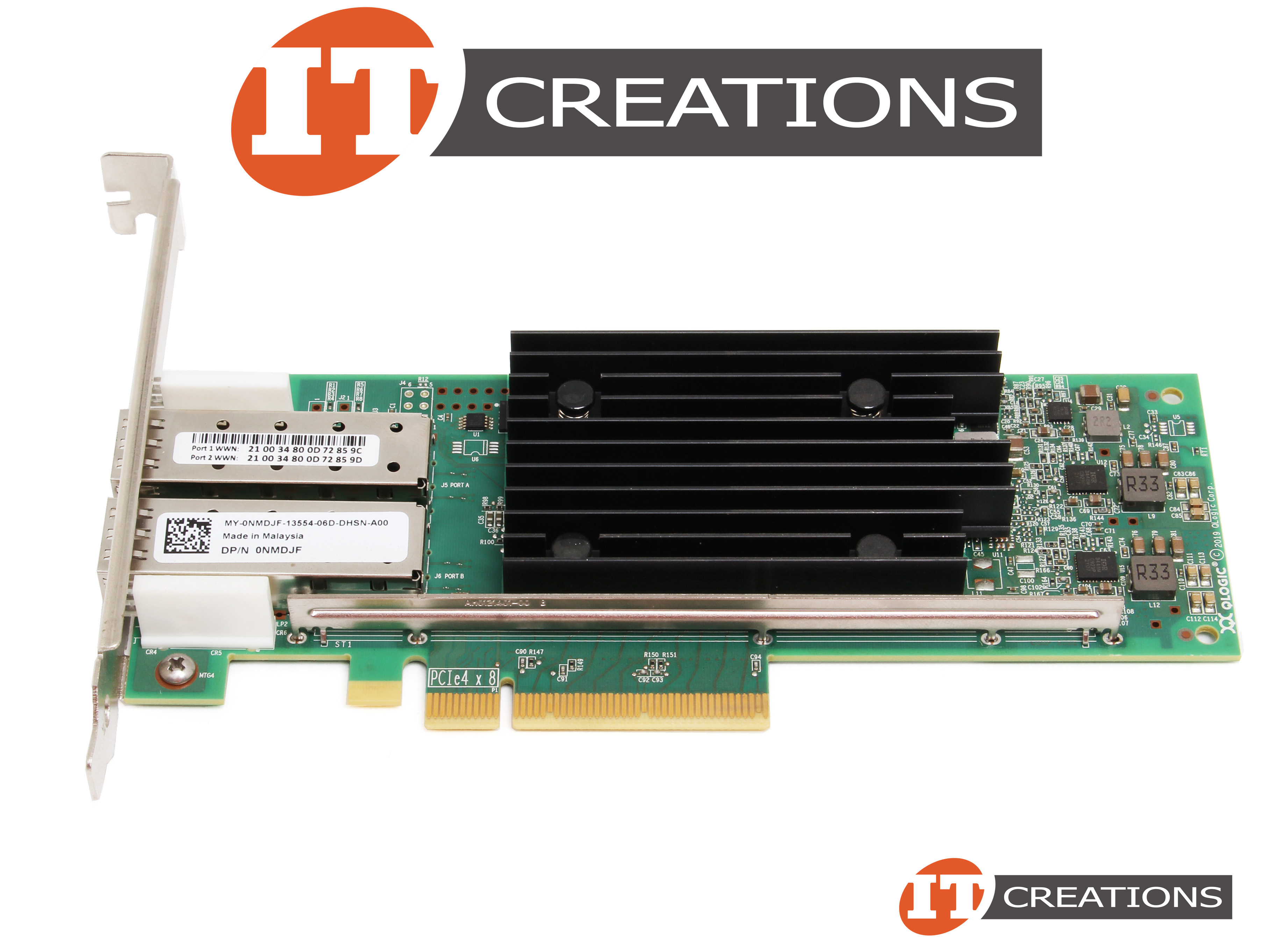 NMDJF-HIGH P DELL / Marvell / Qlogic Qle2772 HBA 32gfc Dual Port Sfp28 ...