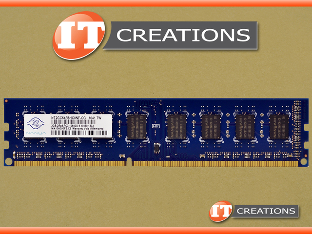 NT2GC64B8HC0NF-CG NANYA 2GB 2RX8 PC3-10600 UNBUFFERED DDR3-1333 MEMORY MODULE